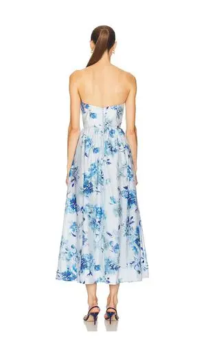 Bardot Lola Corset Midi Dress - Blue