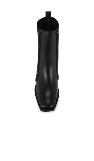 NORA LOZZA Chelsea Boot With Sculptural Heel - Black