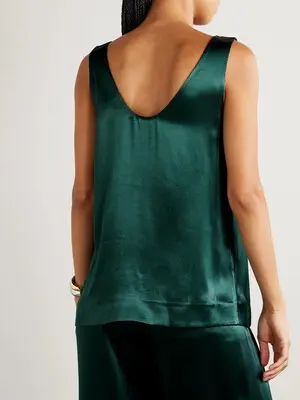 Another Tomorrow Lalou Lace-paneled Cotton-poplin Blouse - Blue