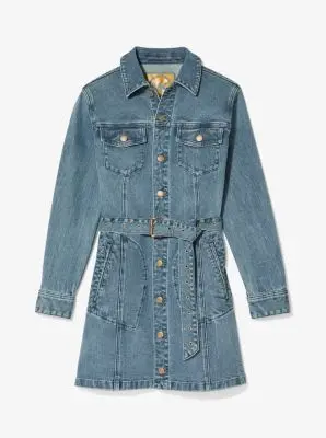Michael Kors Denim Belted Mini Dress