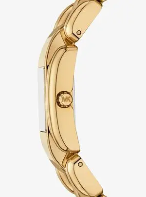Michael Kors Mini Hally Pavé -tone Stainless Steel Watch
