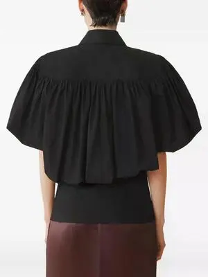 LANVIN Puffed-sleeve Zip-front Top