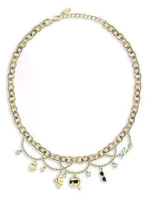 Karl Lagerfeld Ikon Charms Necklace - Gold