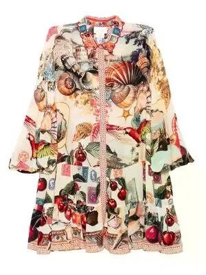 Camilla Notes From The Road Shirt Dress - Neutrals