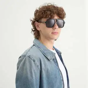 Loewe Slim Pilot Sunglasses - Black/grey