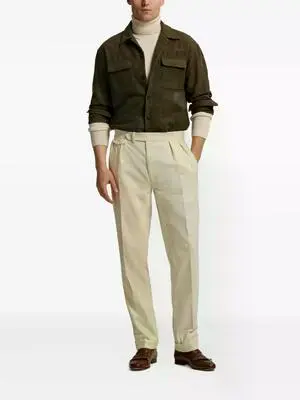Ralph Lauren Purple Label Pleated Wool Trousers - Neutrals