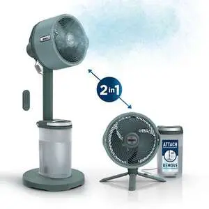 SHARK Flexbreeze Pro Mist Indoor Outdoor Pedestal & Table Fan With Water Tank - Hawaiian Gray