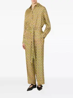 Max Mara Printed Belted Trousers