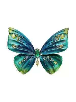 ANABELA CHAN Aurora Butterfly Brooch - Blue