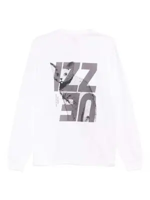 Izzue Slogan-embroidered T-shirt - White