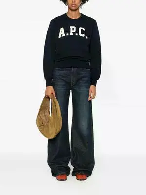 A.p.c. Logo-appliqué Sweatshirt - Blue