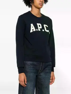 A.p.c. Logo-appliqué Sweatshirt - Blue