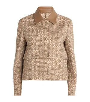 Max Mara Cotton Monogram Jacket - Beige