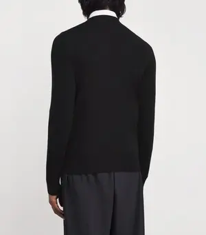 Emporio Armani Slim-fit Cashmere Crew-neck Sweater - Black