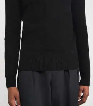 Emporio Armani Slim-fit Cashmere Crew-neck Sweater - Black