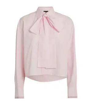 Maje Cotton Pussybow Shirt