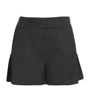 Claudie Pierlot Wide Pleated Shorts