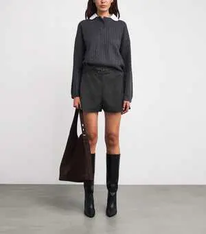 Claudie Pierlot Wide Pleated Shorts