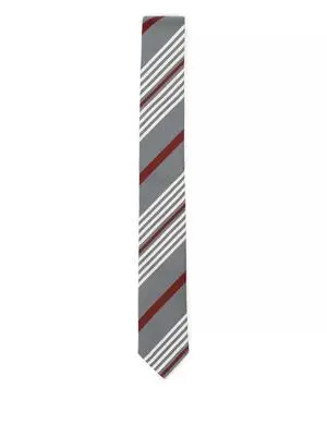 Thom Browne Striped Neck Tie - Grey