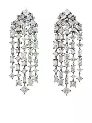 ANABELA CHAN 18k White Gold Vermeil Smoke Cascade Earrings - Silver