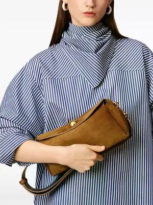 AMI Paris Carrousel Suede Bag - Brown