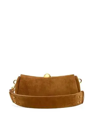 AMI Paris Carrousel Suede Bag - Brown