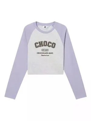 CHOCOOLATE Raglan-sleeve Cropped Sweatshirt