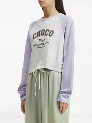 CHOCOOLATE Raglan-sleeve Cropped Sweatshirt