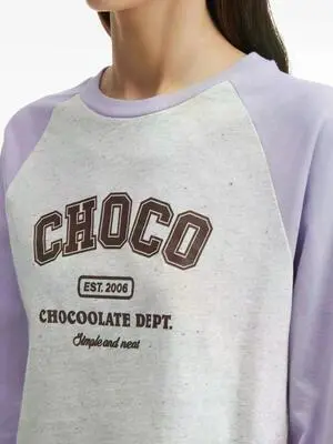 CHOCOOLATE Raglan-sleeve Cropped Sweatshirt