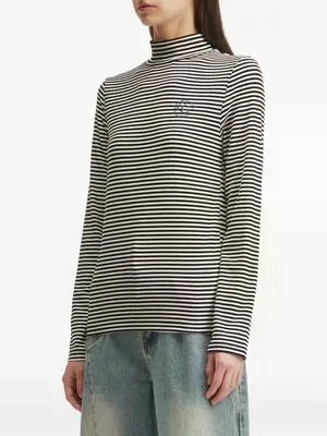 CHOCOOLATE Ribbed High-neck T-shirt