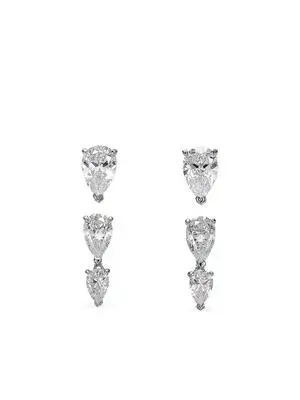ANABELA CHAN Diamond Pear Drop Earrings - Silver