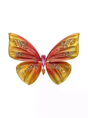 ANABELA CHAN Magma Butterfly Brooch - Yellow