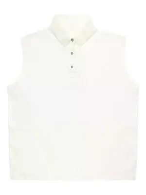 Free People Sleeveless Polo Top - Neutrals