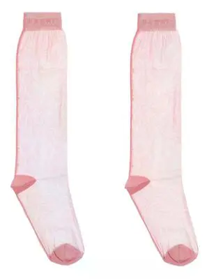 MARNI Logo-Detail Sheer Knee High Socks