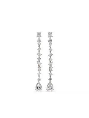 ANABELA CHAN 14k White Gold Celestial Dust Diamond Drop Earrings - Silver