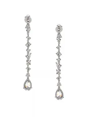 ANABELA CHAN 14k White Gold Celestial Dust Diamond Drop Earrings