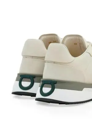 FERRAGAMO Calfskin Leather Low Top Sneakers - White