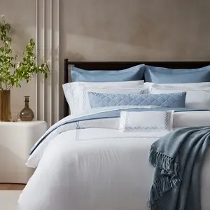 MATOUK Brando Embroidered Percale Sham, Standard Exclusive - Hazy Pool