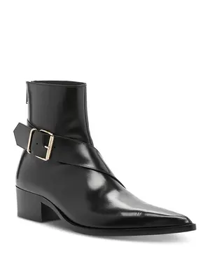 Alexander McQueen Leather Derby Boots - Black