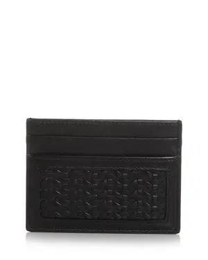 Dolce & Gabbana Braided Leather Cardholder - Black
