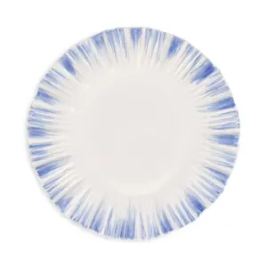 VIETRI Bari Blue And European Dinner Plate - White