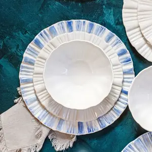VIETRI Bari Blue And European Dinner Plate