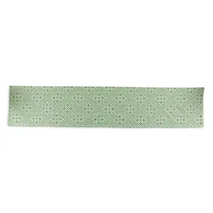 VIETRI Damask Table Runner, 108 X 21.5 - Green