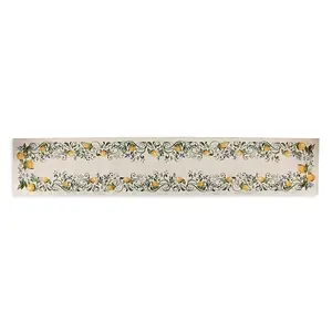 VIETRI Tavola Lemons With Flowers Runner - Natural