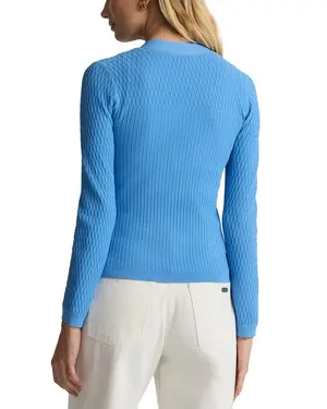 St. John Pointelle Rib Knit Sweater