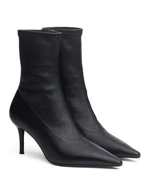 Rag & Bone Mercer Leather Sock Boots - Black