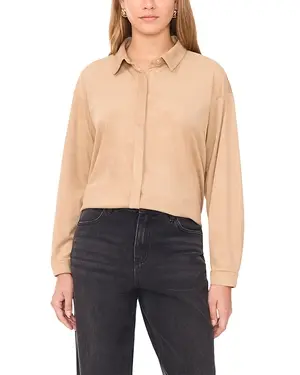 1.State Faux Suede Shirt