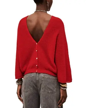 Ba&sh Isaac Mohair Alpaca Blend Pullover Sweater - Red