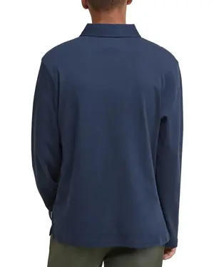 Barbour Long Sleeve Cornpatch Polo Shirt - Navy