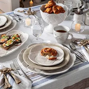 JULISKA Le Panier Mystic Knot Charger/platter - Whitewash